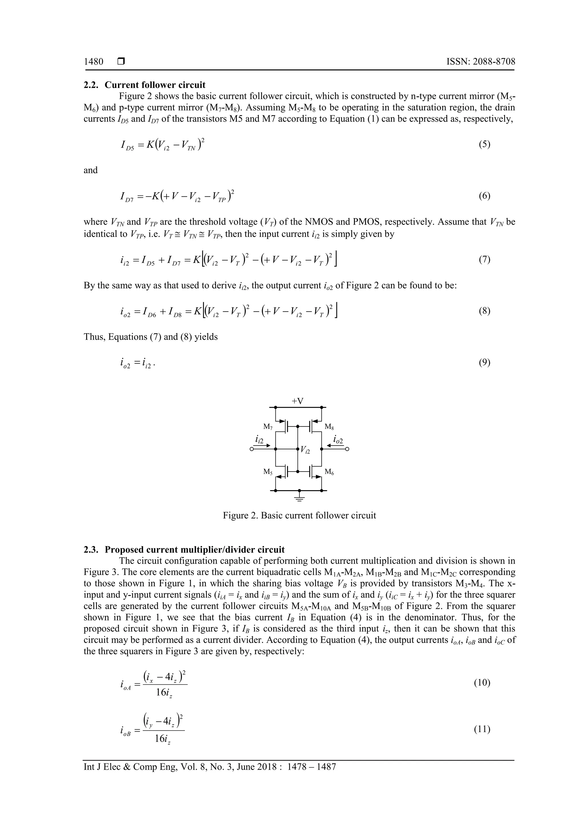 1.5-V CMOS Current Multiplier/Divider | PDF