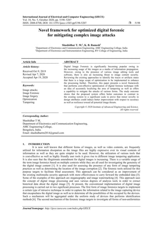 Novel framework for optimized digital forensic for mitigating complex ...