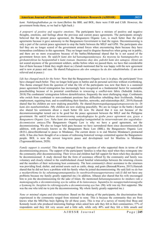 Journey of Reintegration: Stories of Bangsamoro Decommissioned ...