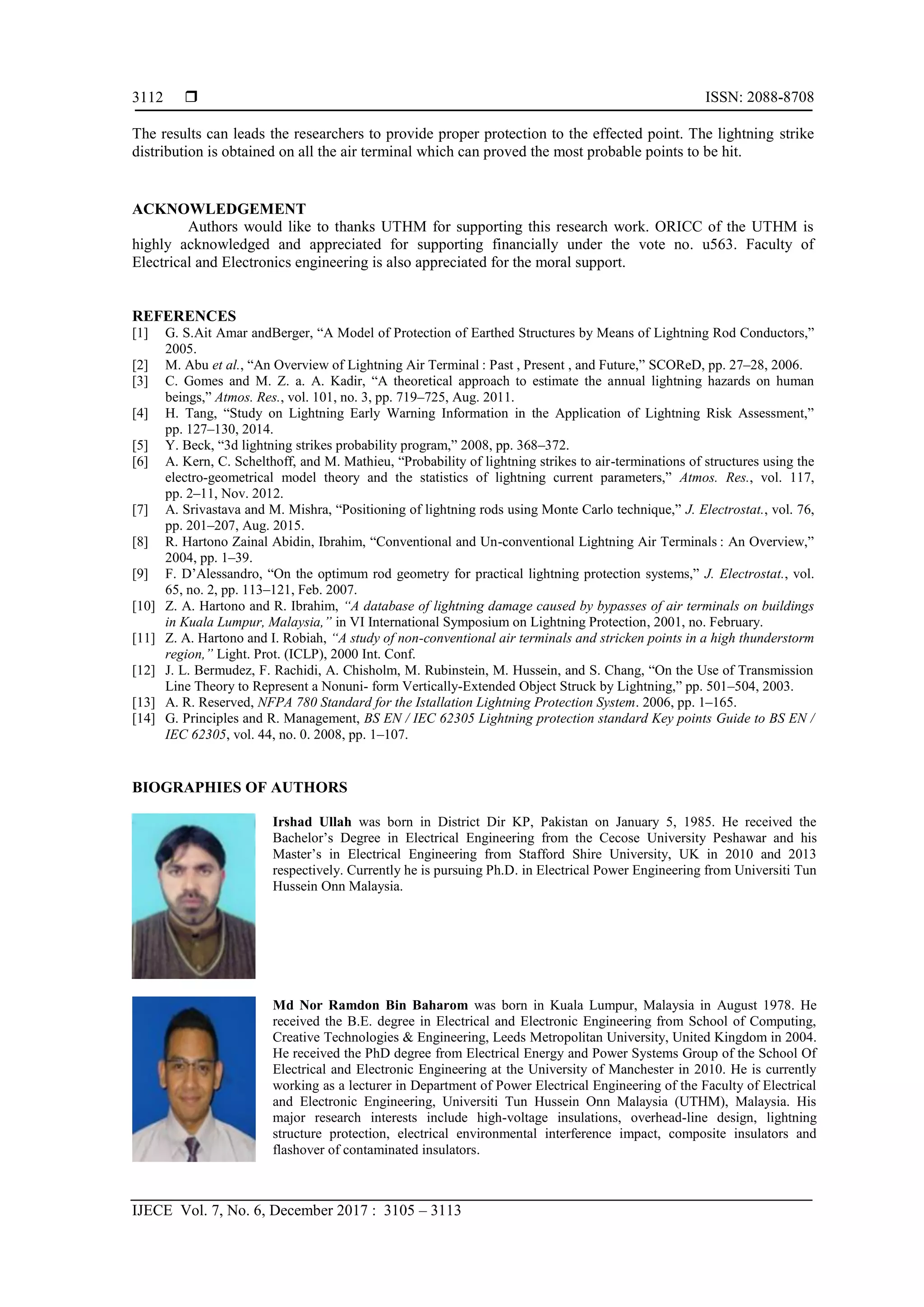 Electric Filed Intensity of the Lightning Strikes on Lightning Air ...