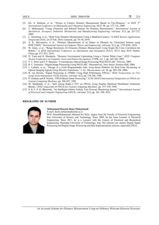 An Accurate Scheme for Distance Measurement using an Ordinary Webcam | PDF