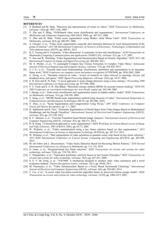 Keyframe Selection of Frame Similarity to Generate Scene Segmentation Based on Point Operation | PDF