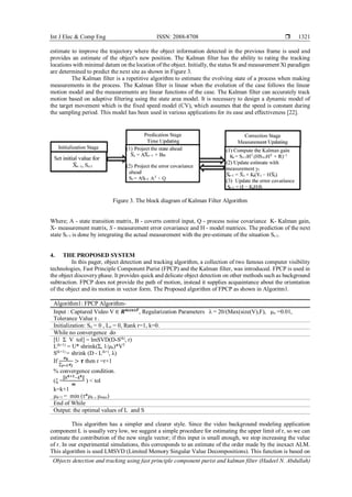 Objects detection and tracking using fast principle component purist and kalman filter | PDF