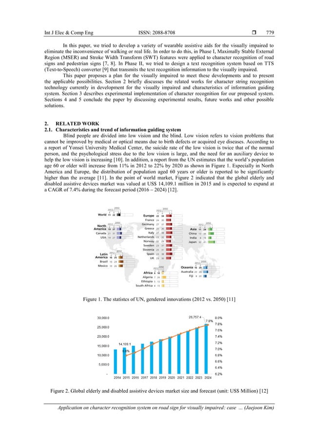 Application on character recognition system on road sign for visually ...