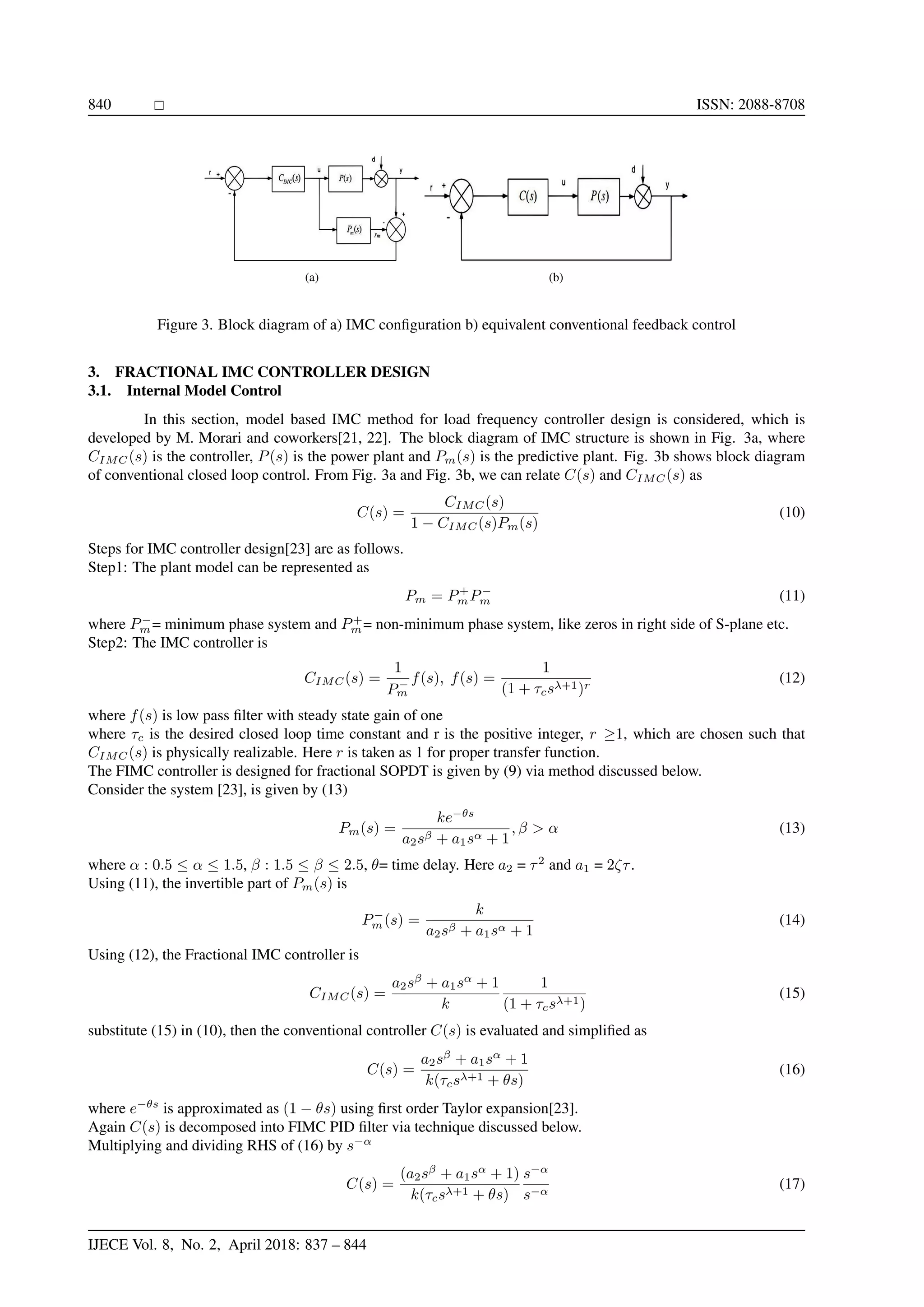 Non Integer Imc Based Pid Design For Load Frequency Control Of Power