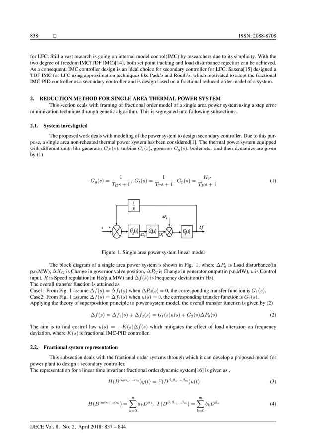 Non Integer Imc Based Pid Design For Load Frequency Control Of Power
