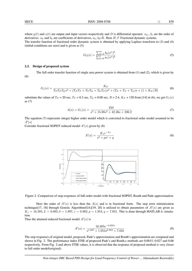 Non Integer Imc Based Pid Design For Load Frequency Control Of Power System Through Reduced