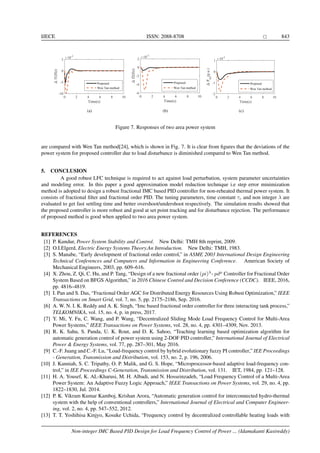 Non-integer IMC Based PID Design for Load Frequency Control of Power System through Reduced ...