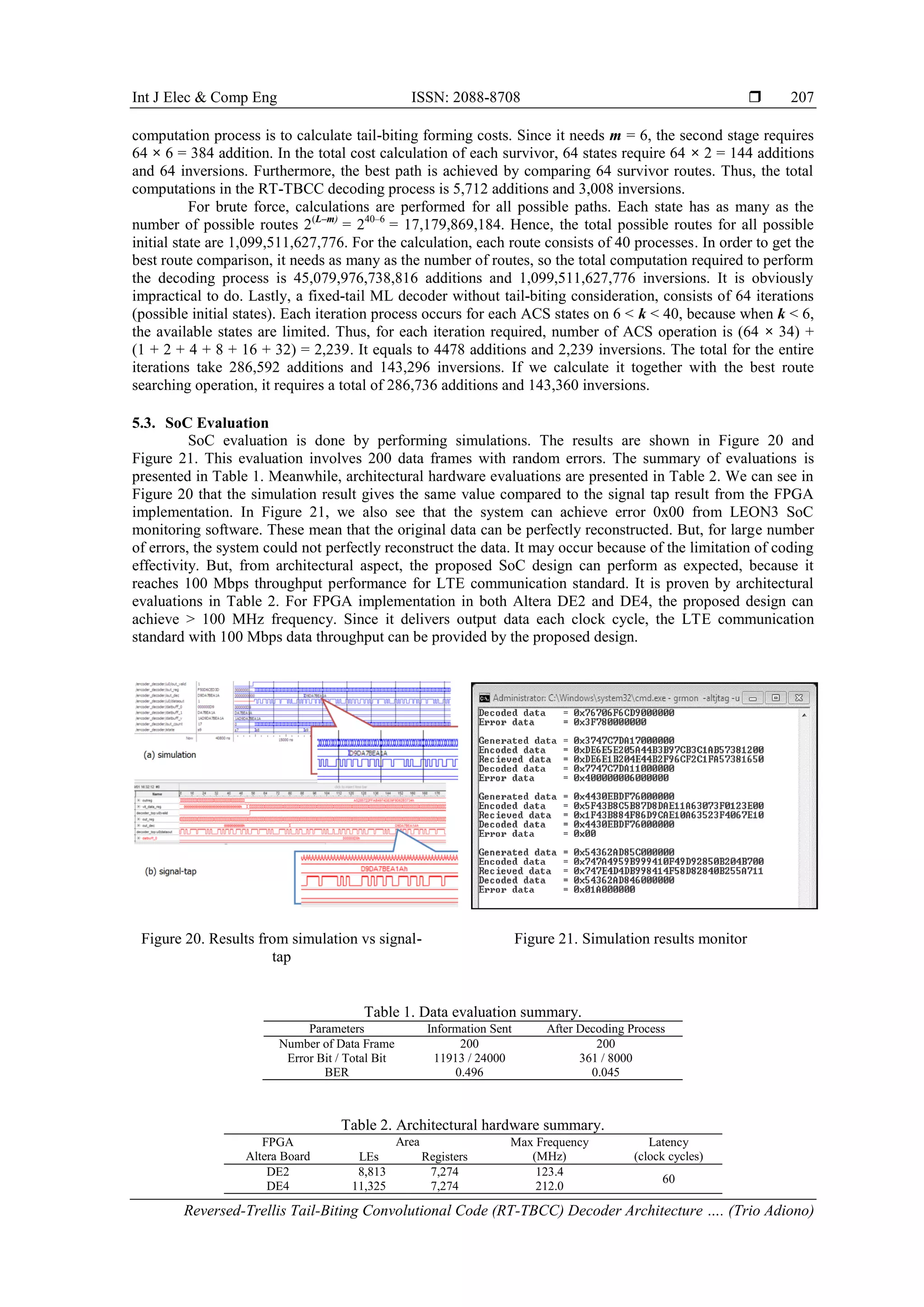 Reversed-Trellis Tail-Biting Convolutional Code (RT-TBCC) Decoder Architecture Design for LTE | PDF