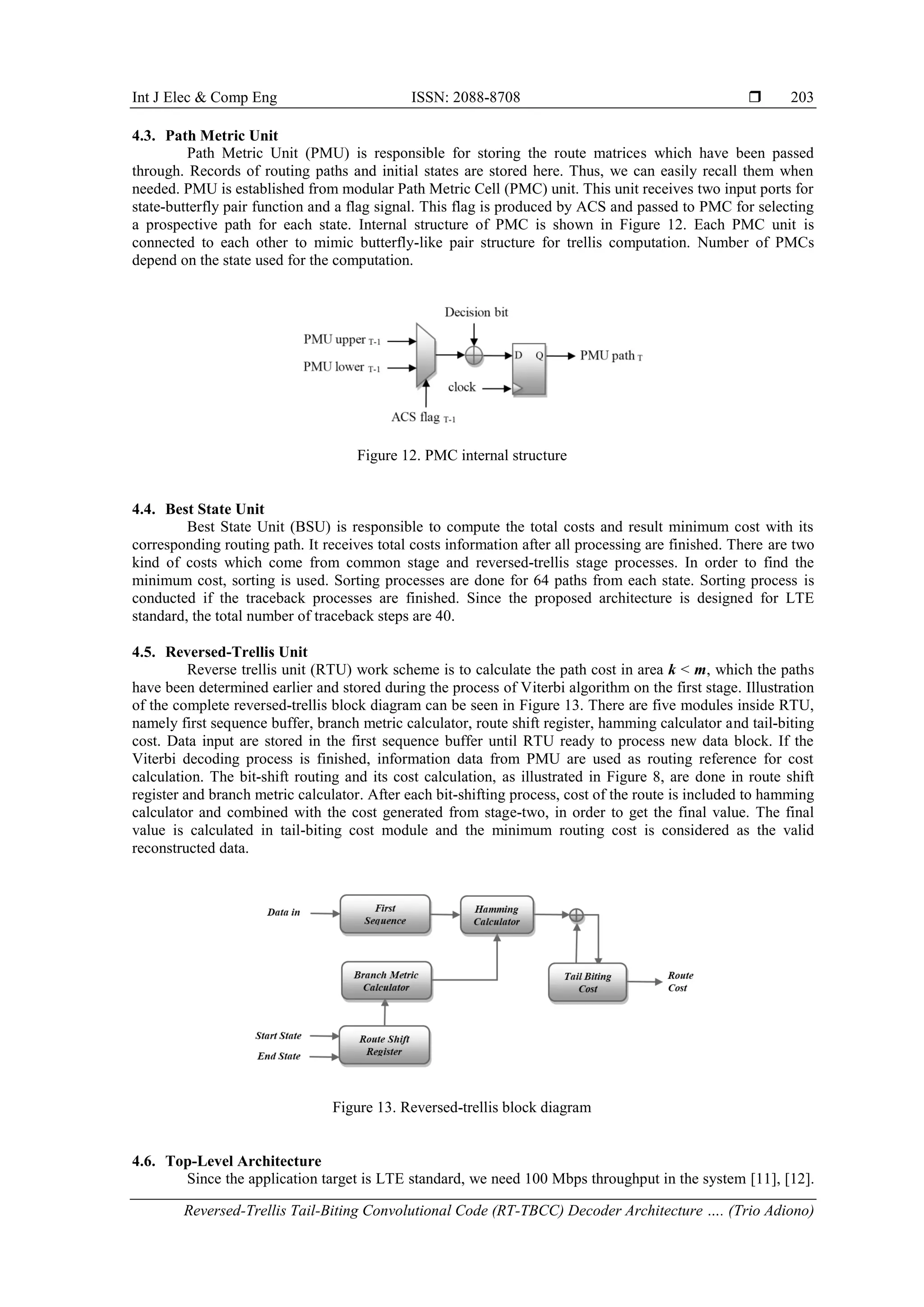 Reversed-Trellis Tail-Biting Convolutional Code (RT-TBCC) Decoder Architecture Design for LTE | PDF
