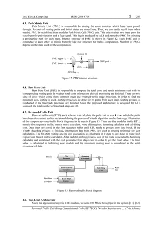 Reversed-Trellis Tail-Biting Convolutional Code (RT-TBCC) Decoder Architecture Design for LTE | PDF