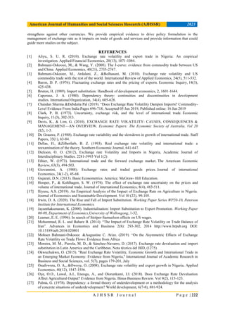 Exchange Rate Volatility and Import Substitution in Nigeria: A Sectoral ...
