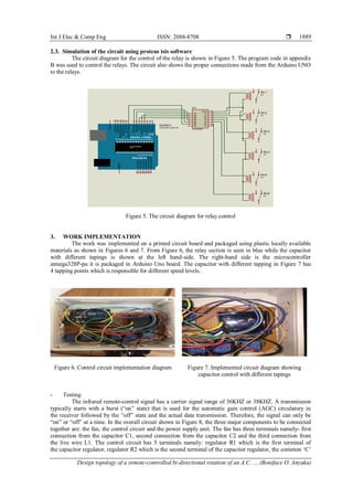 Design topology of a remote-controlled bi-directional rotation of an A ...
