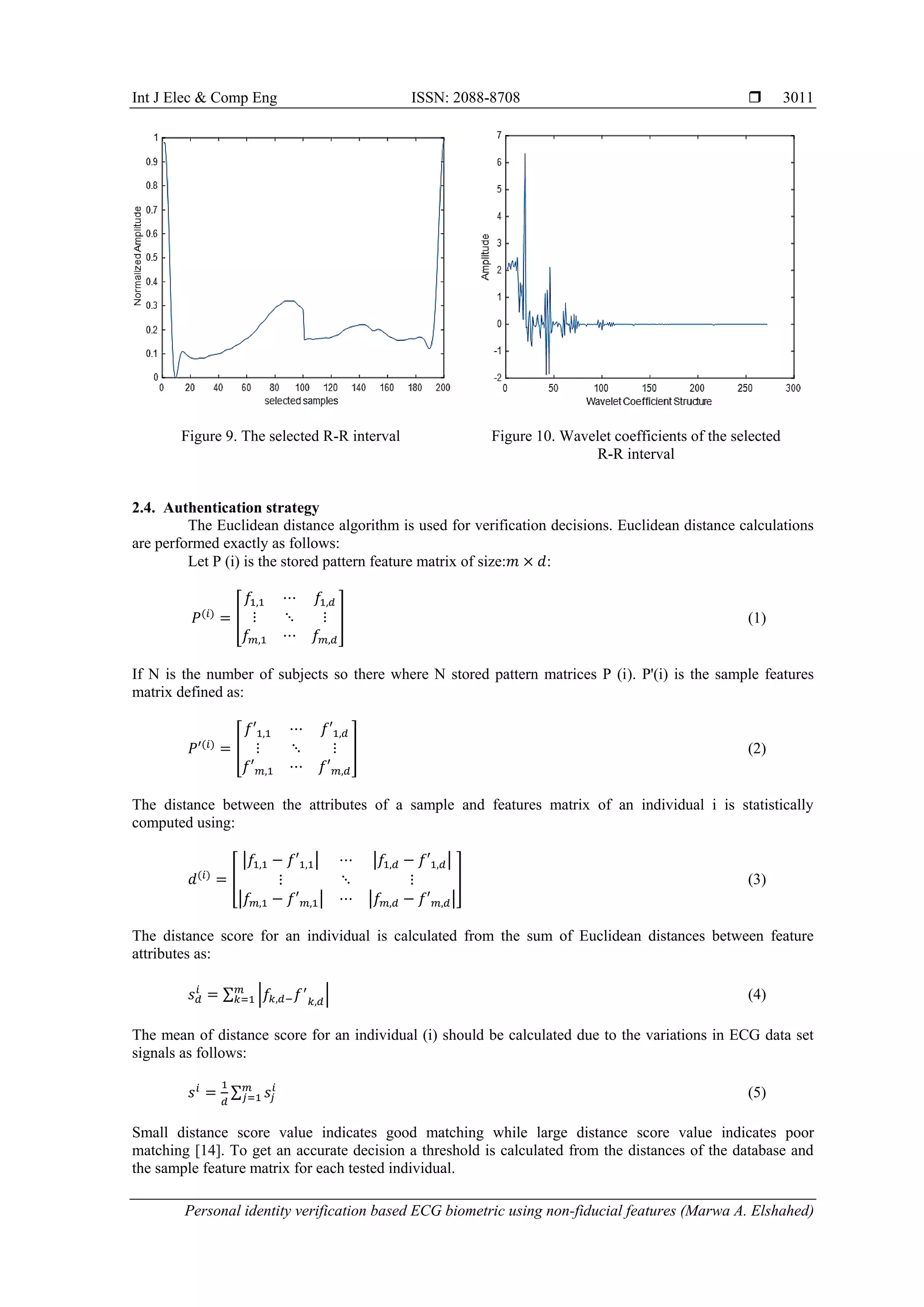 Personal identity verification based ECG biometric using non-fiducial features | PDF