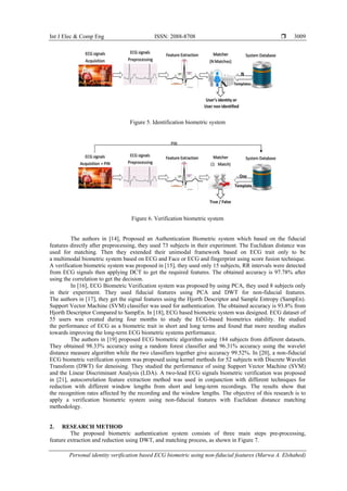 Personal identity verification based ECG biometric using non-fiducial features | PDF
