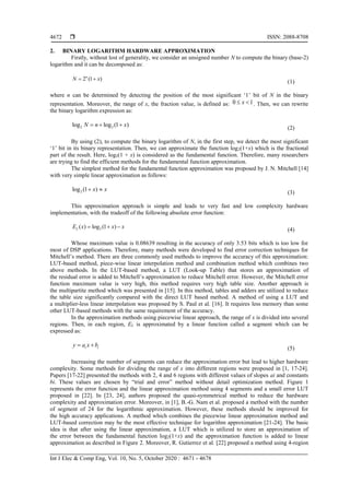 An efficient hardware logarithm generator with modified quasi-symmetrical approach for digital ...