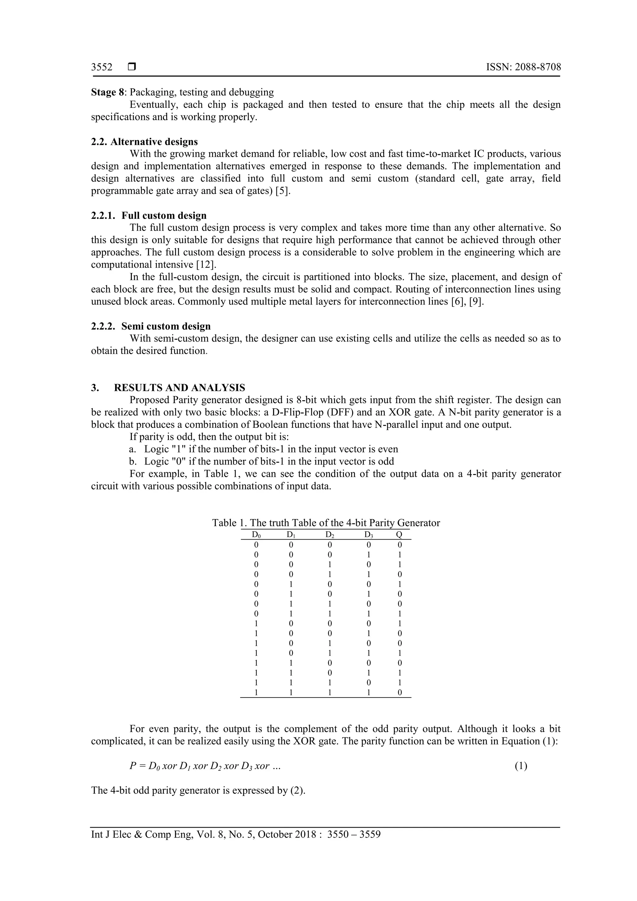 Design of Digital Parity Generator Layout using 0.7 micron Technology | PDF