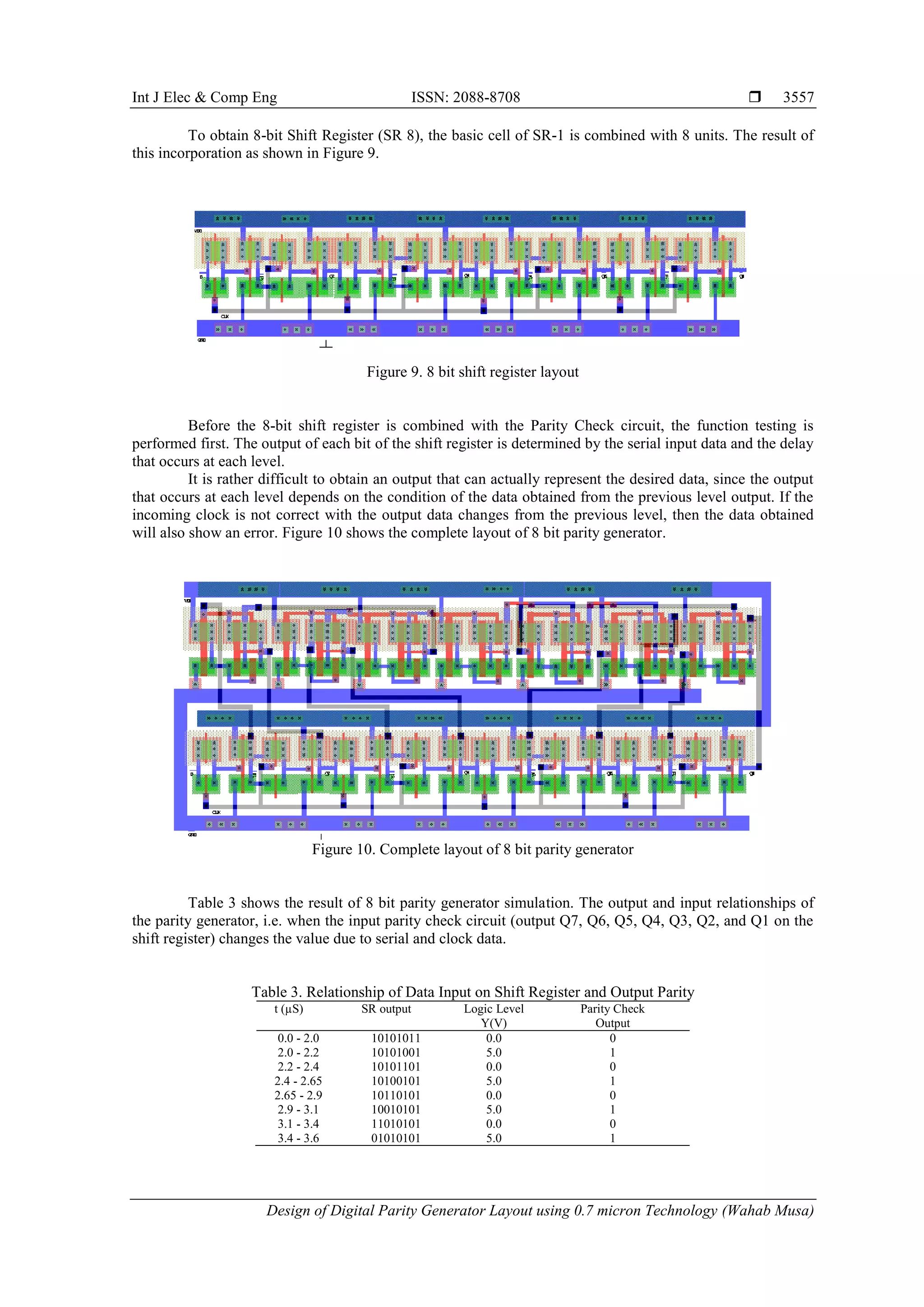 Design of Digital Parity Generator Layout using 0.7 micron Technology | PDF
