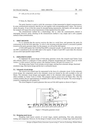 Design of Digital Parity Generator Layout using 0.7 micron Technology | PDF