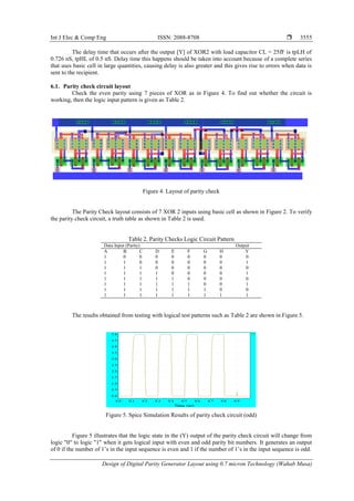 Design of Digital Parity Generator Layout using 0.7 micron Technology | PDF