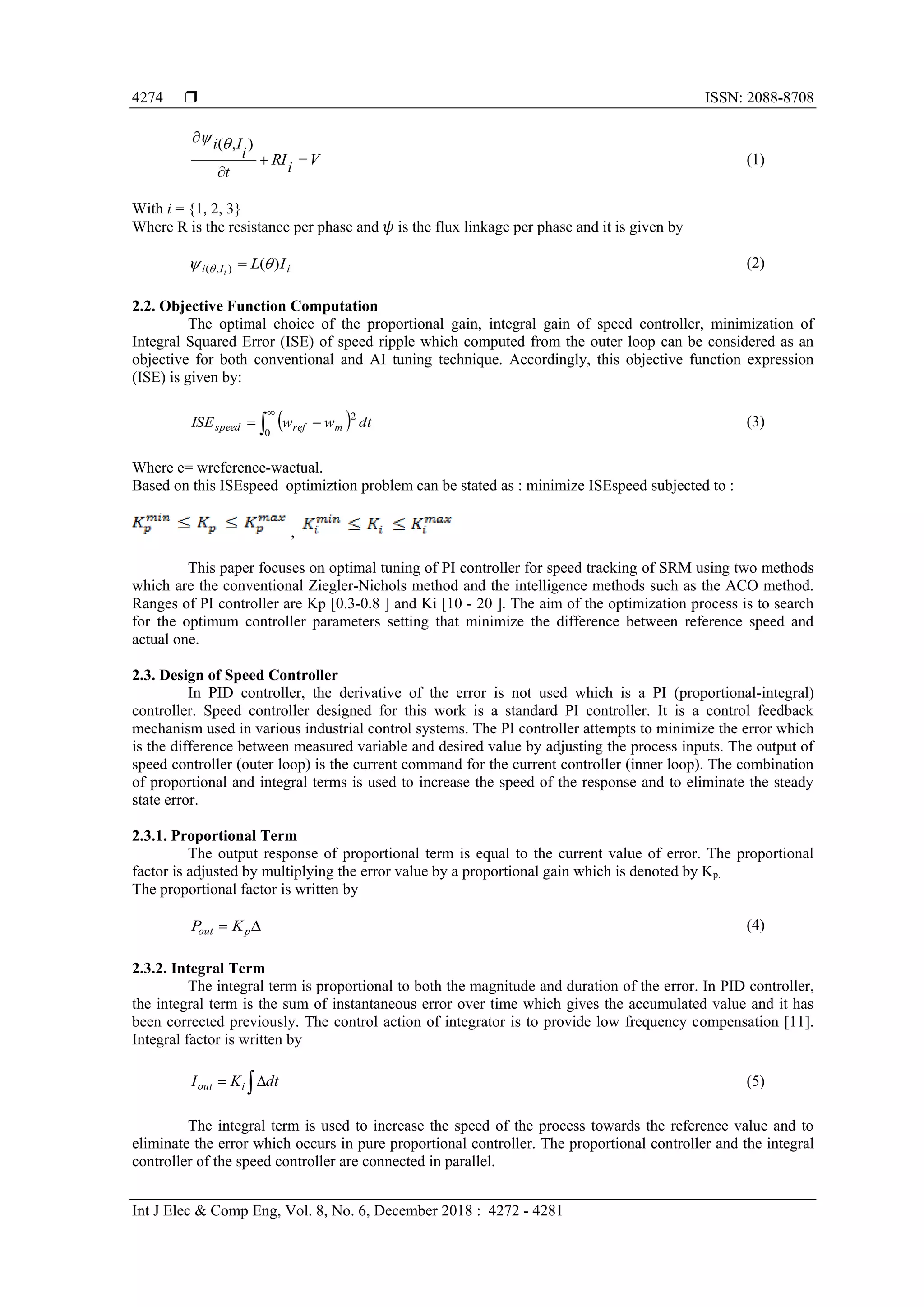 A Novel Technique For Tuning Pi Controller In Switched Reluctance Motor Drive For Transportation