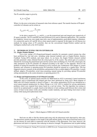 A Novel Technique for Tuning PI-controller in Switched Reluctance Motor Drive for Transportation ...