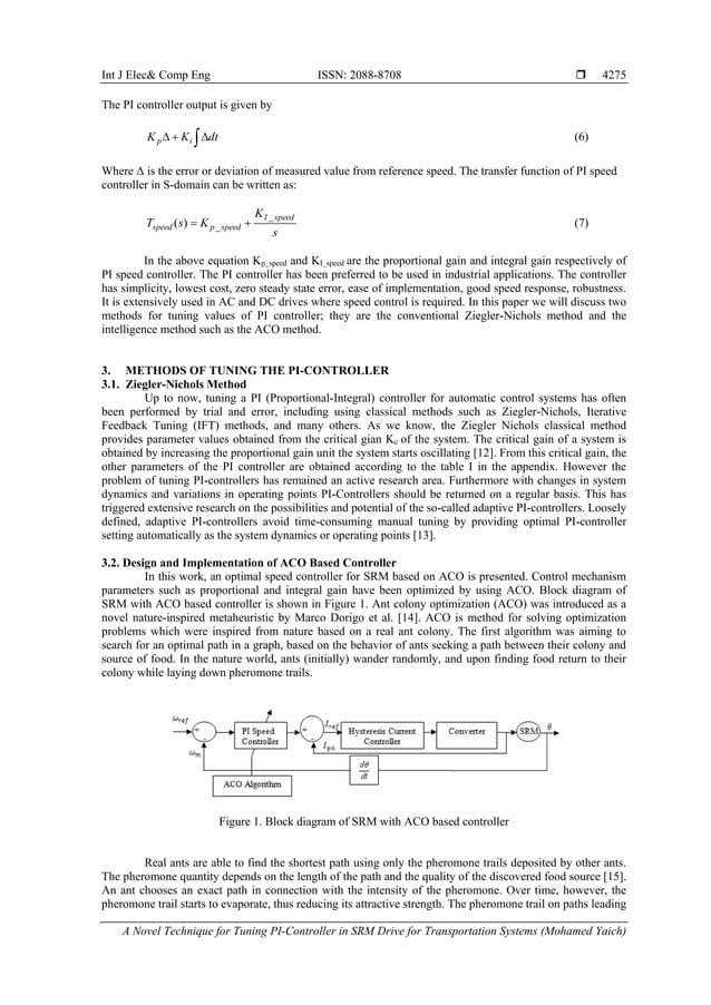 A Novel Technique for Tuning PI-controller in Switched Reluctance Motor Drive for Transportation ...