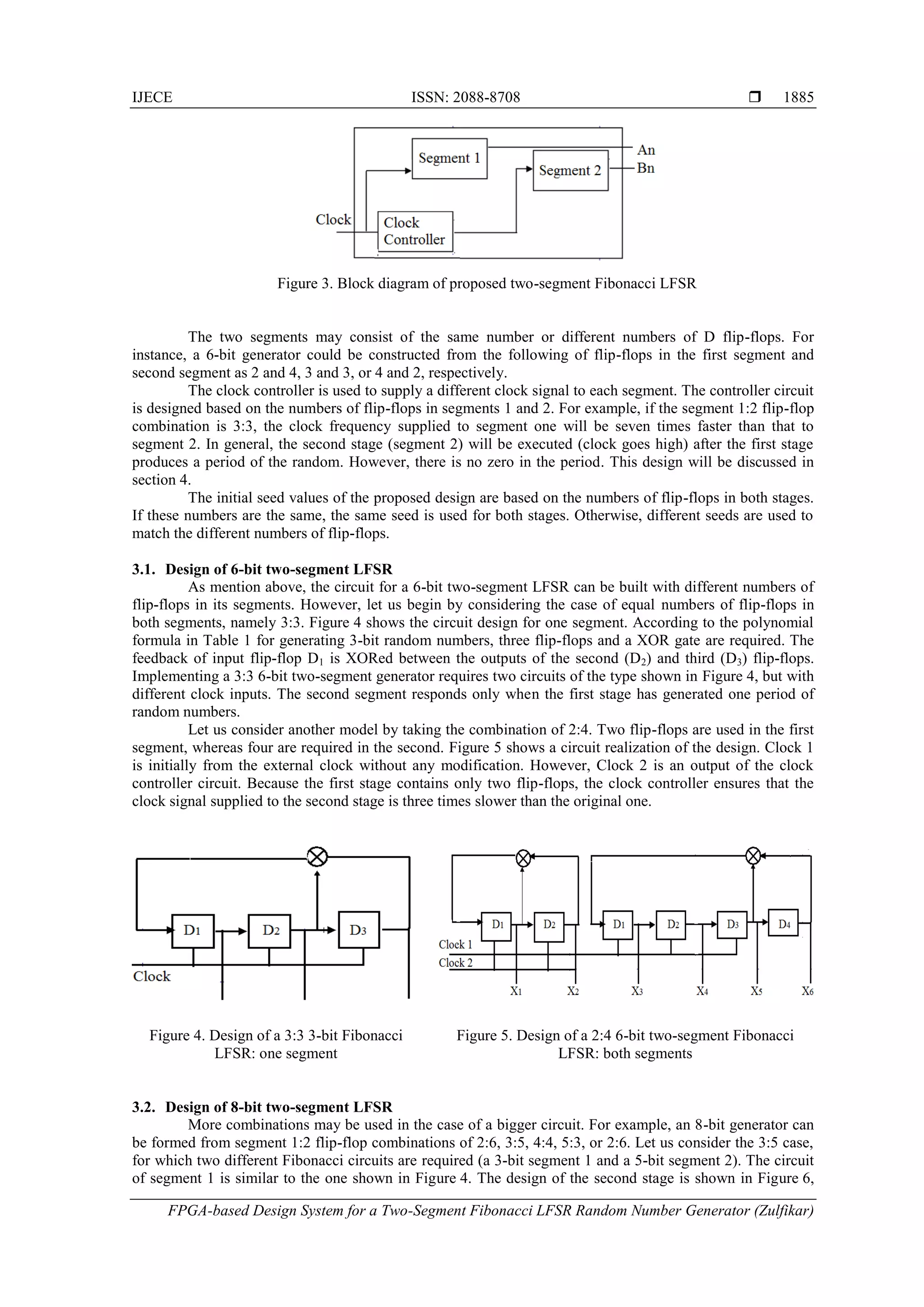 Fpga Based Design System For A Two Segment Fibonacci Lfsr Random Number