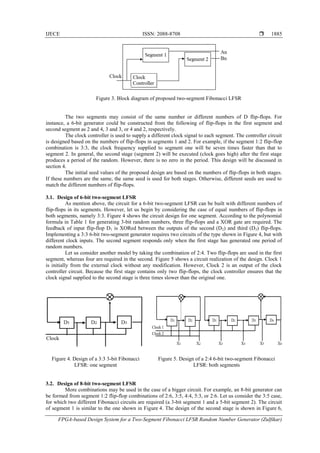 FPGA-based Design System for a Two-Segment Fibonacci LFSR Random Number Generator | PDF