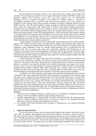 Internal model controller based PID with fractional filter design for a nonlinear process | PDF