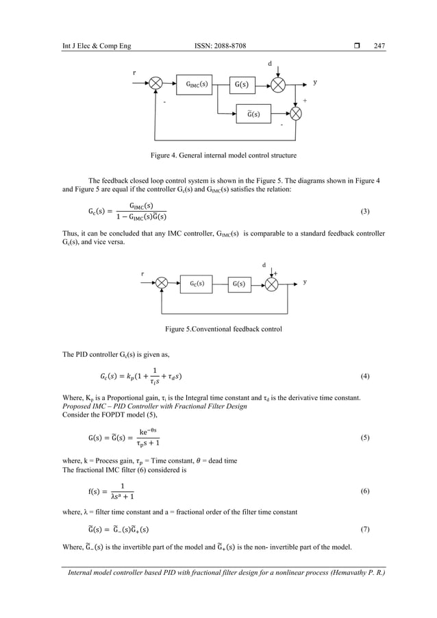 Internal Model Controller Based Pid With Fractional Filter Design For A