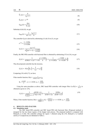 Internal model controller based PID with fractional filter design for a nonlinear process | PDF