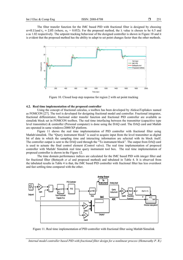 Internal model controller based PID with fractional filter design for a nonlinear process | PDF