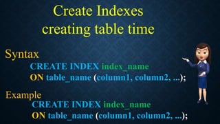 V25 Sql Index | Ppt