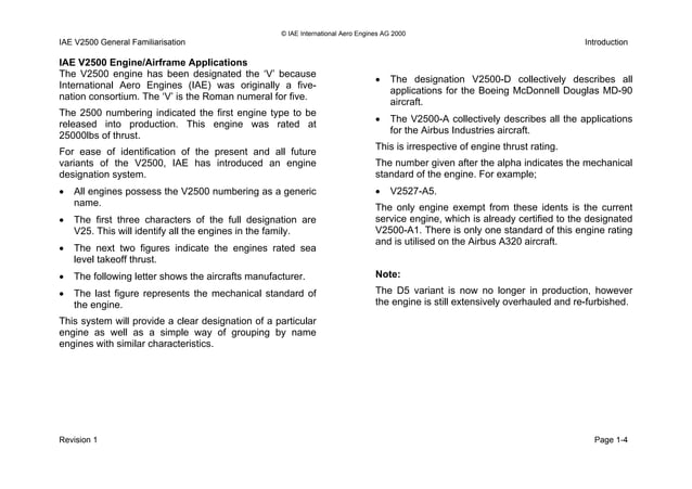 V2500 gf issue 01 | PDF | Aviation Industry | Industries