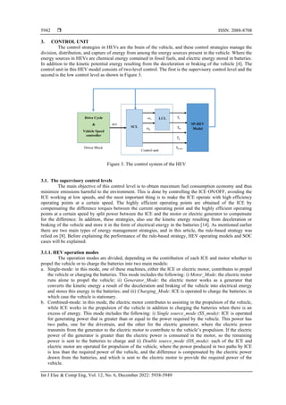 Energy management for hybrid electric vehicles using rule based strategy and PI control tuned by ...