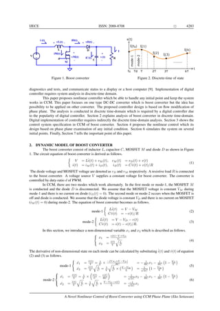 A Novel Nonlinear Control of Boost Converter using CCM Phase Plane | PDF