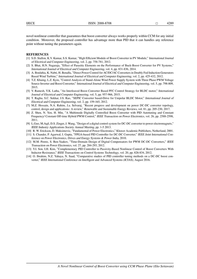 A Novel Nonlinear Control Of Boost Converter Using Ccm Phase Plane Pdf