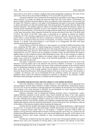 Detecting and Shadows in the HSV Color Space using Dynamic Thresholds | PDF