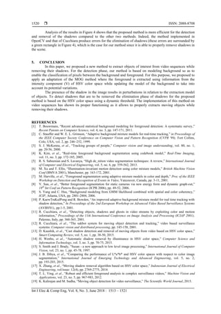 Detecting and Shadows in the HSV Color Space using Dynamic Thresholds | PDF