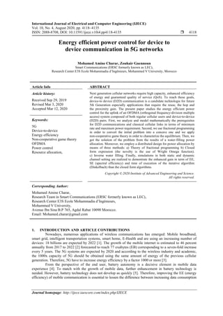 Energy efficient power control for device to device communication in 5G networks | PDF ...