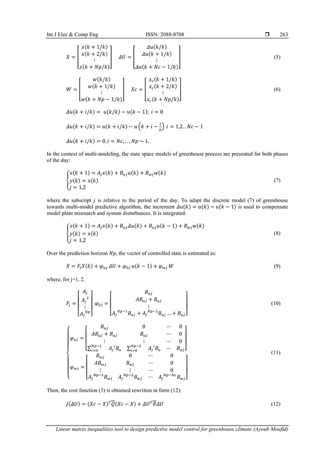 Linear Matrix Inequalities Tool To Design Predictive Model Control For Greenhouse Climate