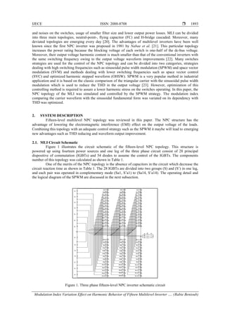 Modulation Index Variation Effect on Harmonic Behavior of Fifteen ...