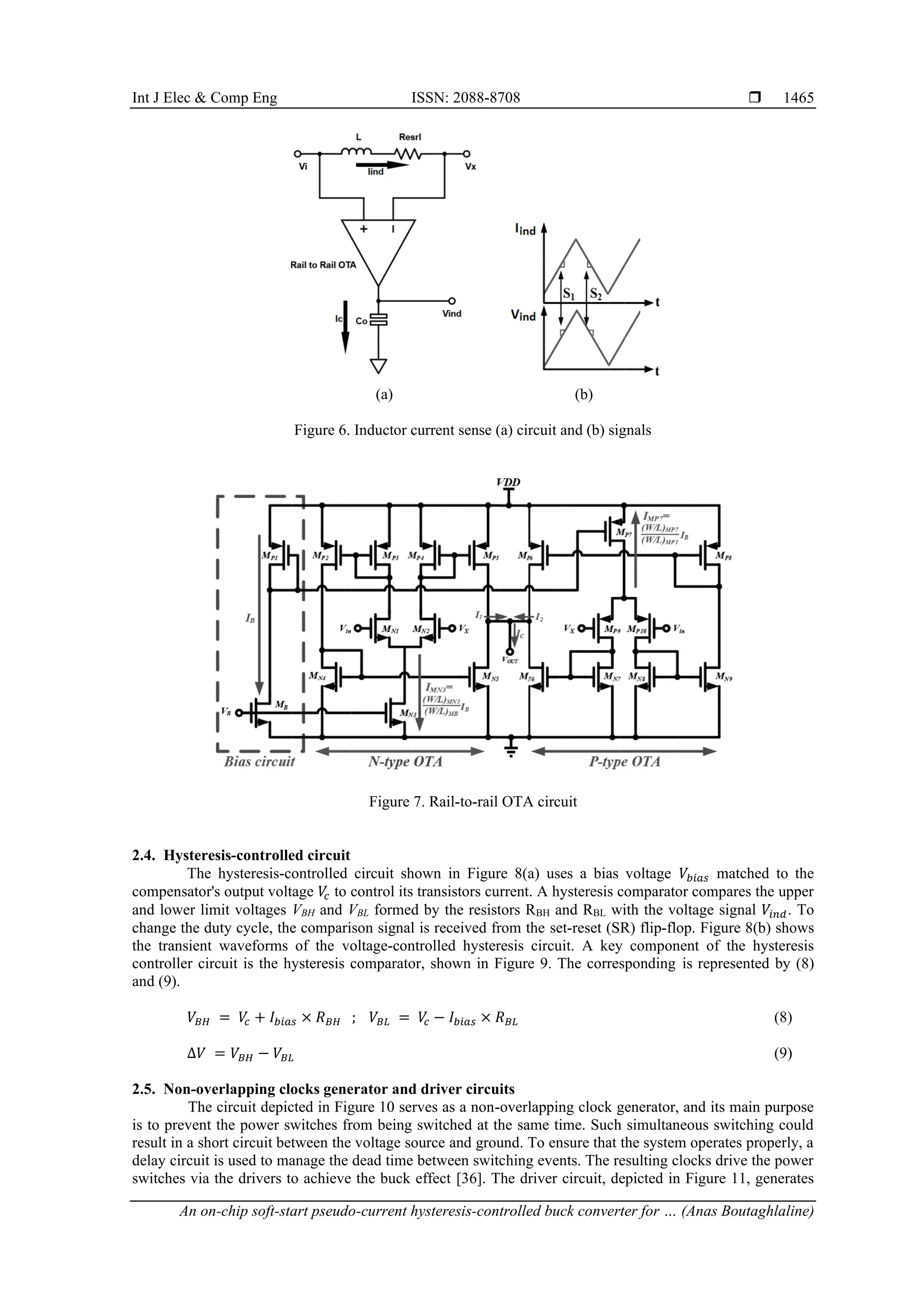 An on-chip soft-start pseudo-current hysteresis-controlled buck converter for automotive ...