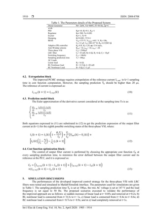 Improved predictive current model control based on adaptive PR controller for standalone system ...