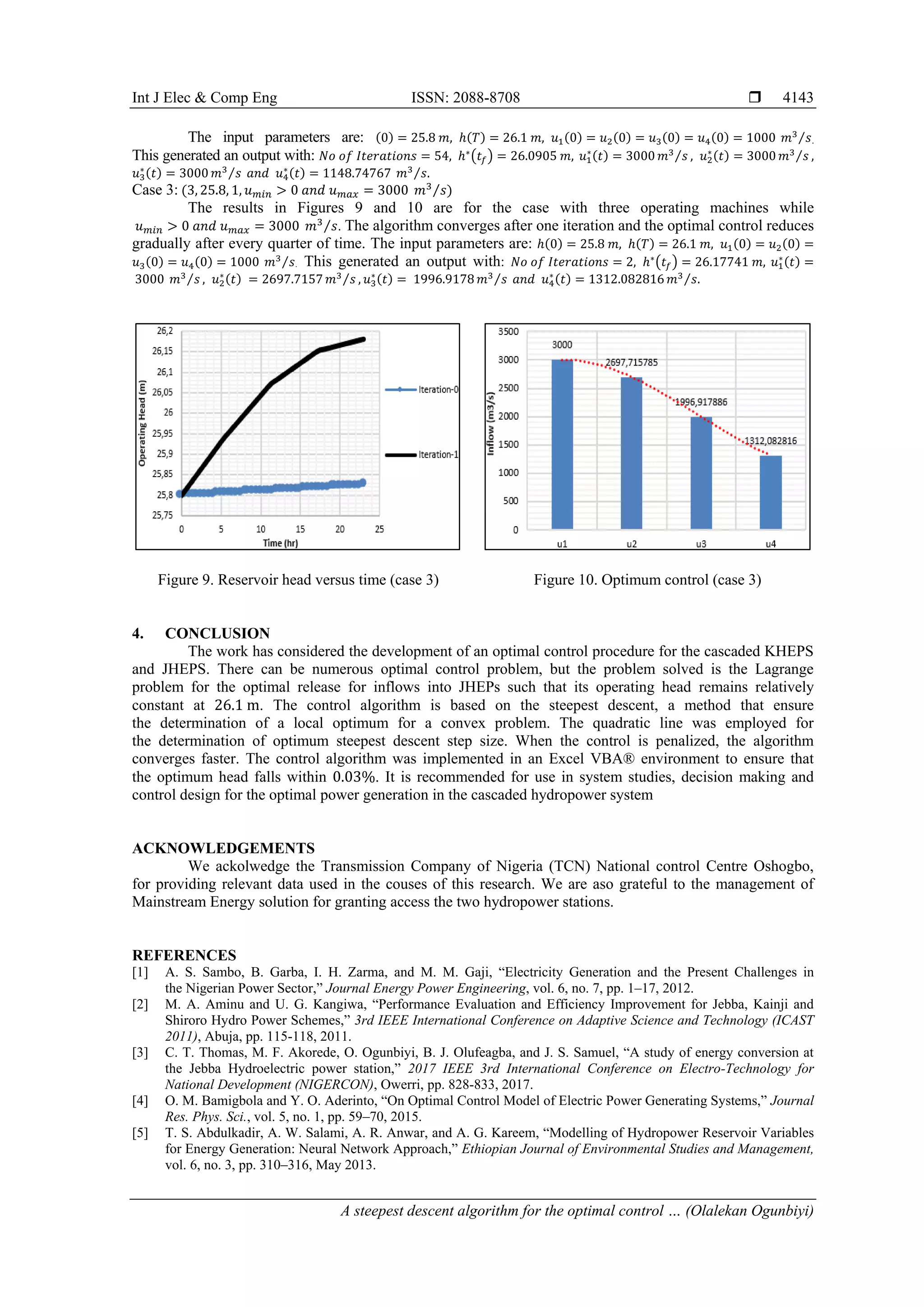 A steepest descent algorithm for the optimal control of a cascaded ...