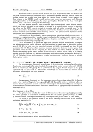 A steepest descent algorithm for the optimal control of a cascaded hydropower system | PDF
