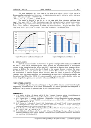A steepest descent algorithm for the optimal control of a cascaded hydropower system | PDF