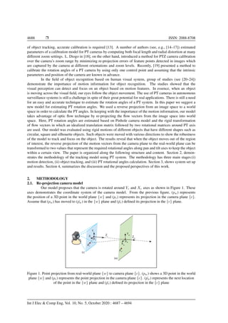 Object tracking using motion ﬂow projection for pan-tilt conﬁguration | PDF