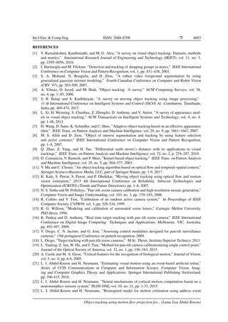Object tracking using motion ﬂow projection for pan-tilt conﬁguration | PDF | 3-D Graphics ...